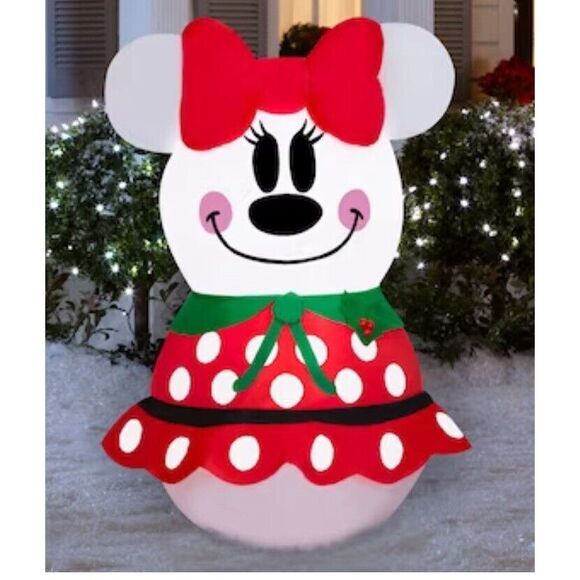 Gemmy | Holiday | Nib Disney Airblown Inflatable White Minnie Mouse 35 ...